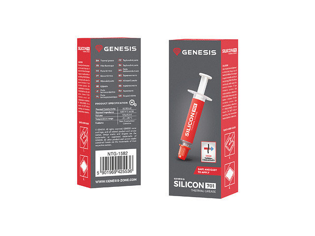 PASTA TERMICA GENESIS SILICON 701 0,5 GR | MR Micro: Disipadores de calor